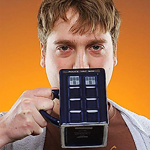 Doctor Tardis Police Box Ceramic Mug Cup with Lid Cover for Tea Coffee Mug Funny Creative Gift Kids Men