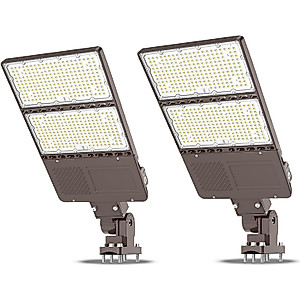 ADUB 320W LED Parking Lot Light with Photocell, UL Listed LED Pole Light Outdoor, 48000LM, LED Parking Lot Light 320W/250W/200W, LED Shoebox Light 5700K 5000K 4500K