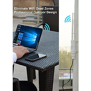 Outdoor WiFi Access Point,WAVLINK WiFi Router Extender,AC600 High Power Dual Band 2.4+5G Wireless Router/AP/Wi-Fi Range Extender 3 in 1 Weatherproof with PoE for Courtyard,RV,Campsite
