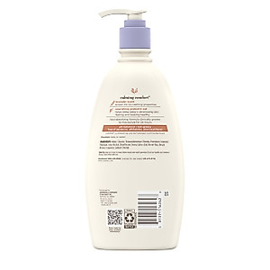 Aveeno Baby Calming Comfort Moisturizing Lotion with Relaxing Lavender & Vanilla Scents, Non-Greasy Body Lotion with Natural Oatmeal & Dimethicone, Paraben- & Phthalate-Free, 18 fl. Oz