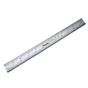 Benchmark Tools 466484 12 inch Combination Square Blade Ruler 4R Markings 1/8, 1/16, 1/32, 1/64 Stainless Steel Non-Glare Satin Chrome Finish Compatible with Starrett, Mitutoyo, PEC, Brown and Sharp