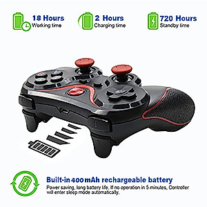 Megadream Android Gamepad Controller, Wireless Key Mapping Gamepad Joystick Perfect for PUBG Mobile & Call of Duty, Compatible for Samsung Galaxy HTC LG Other Phone, Not for iOS/PC
