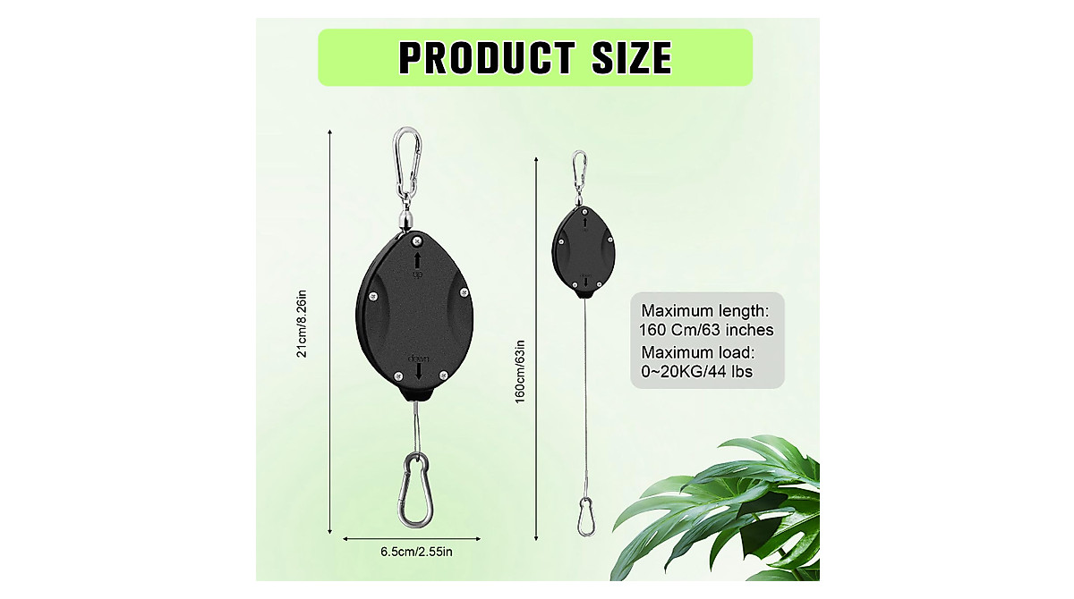 2024 Heavy Duty Retractable Plant Pulleys for Hanging Plants