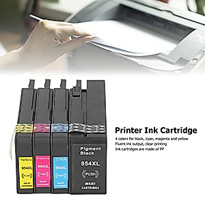 Hilitand 4 Colors BK C M Y Printer Ink Cartridge Set Large Page Capacity Smart Chip Practical Printer Cartridge for Office Printing
