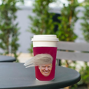 2 PCS Funny Can Coolers Sleeves with Trump Hair, Great Novelty Gifts Unique Presents for Men Women, Beer Can Cooler