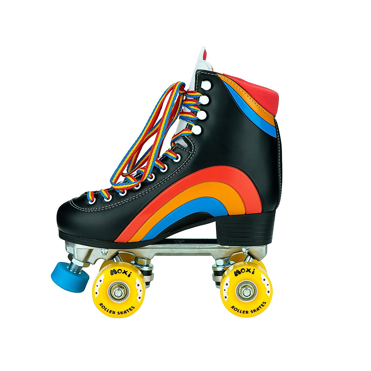 Moxi Skates - Rainbow Rider - Fun and Fashionable Womens Roller Skates | Asphalt Black | Size 7