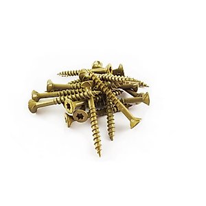 WoodPro Fasteners AP8X2-1 Number-8 by 2-Inch All Purpose Wood Construction Screws, T20, 1-Pound Net Weight, 160-Piece , Gold