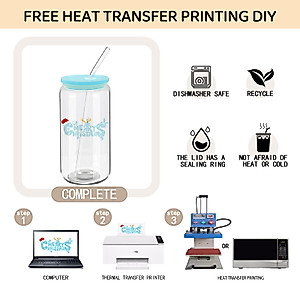 20 Pack Drinking Glass Cups with Acrylic Lids and Glass Straw Beer Can Shaped Drinking Glasses Cups, Glass Tumbler Reusable Cute Cups for Whiskey, Iced Coffee, Tea, Soda, Cocktail, Gift, Clear 16oz