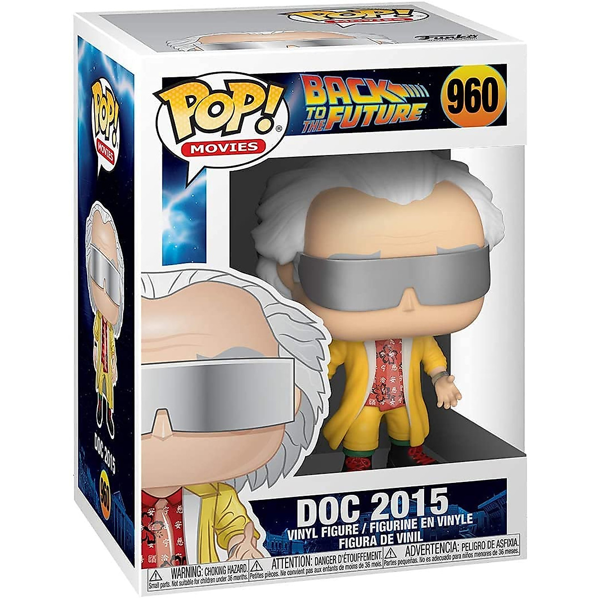 POP Back to The Future - Doc 2015 [Dr. Emmett Brown] Funko Pop! Vinyl Figure (Bundled with Compatible Pop Box Protector Case), Multicolored, 3.75 inches