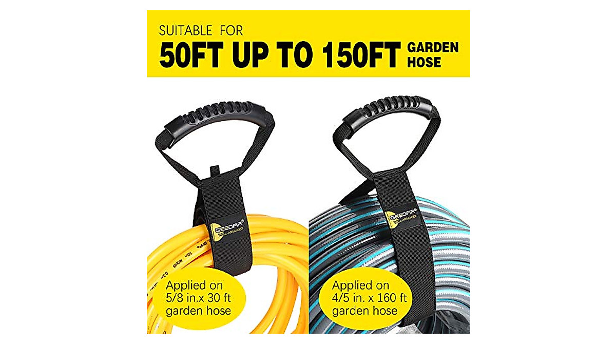 Water Hose Storage Straps (2-Pack) - Heavy Duty Organizer