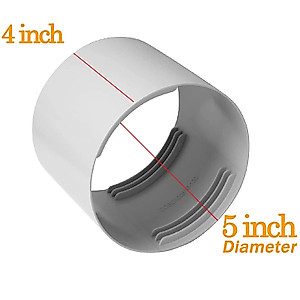 Air Conditioner Exhaust Hose Coupler 5 inch Supports Clockwise/Counter-Clockwise Thread Hose Connector Portable AC Coupler