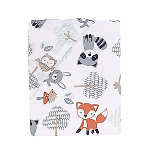 Bedtime Originals Woodland Friends Fitted Crib Sheet, Multicolor , 52x28x8 Inch (Pack of 1)
