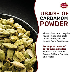 Spicy World Ground Cardamom Powder (Cardamon) 3.5 Ounce Bag