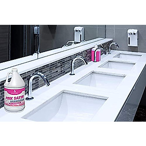 Antimicrobial Hand Soap: Silky Pink Lotion Liquid Hand Wash -Bulk One Gallon (128 oz) Refill Jug. PH Balanced Ultra-Strength. Made In USA (One Gallon)