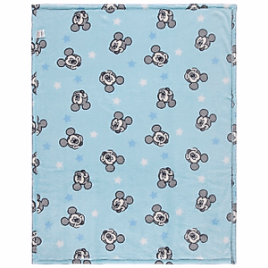Disney Characters Flannel Fleece Baby Blanket - Soft & Cozy 30x40 Inches, Featuring Mickey Mouse, Minnie Mouse, Winnie The Pooh, and Dumbo