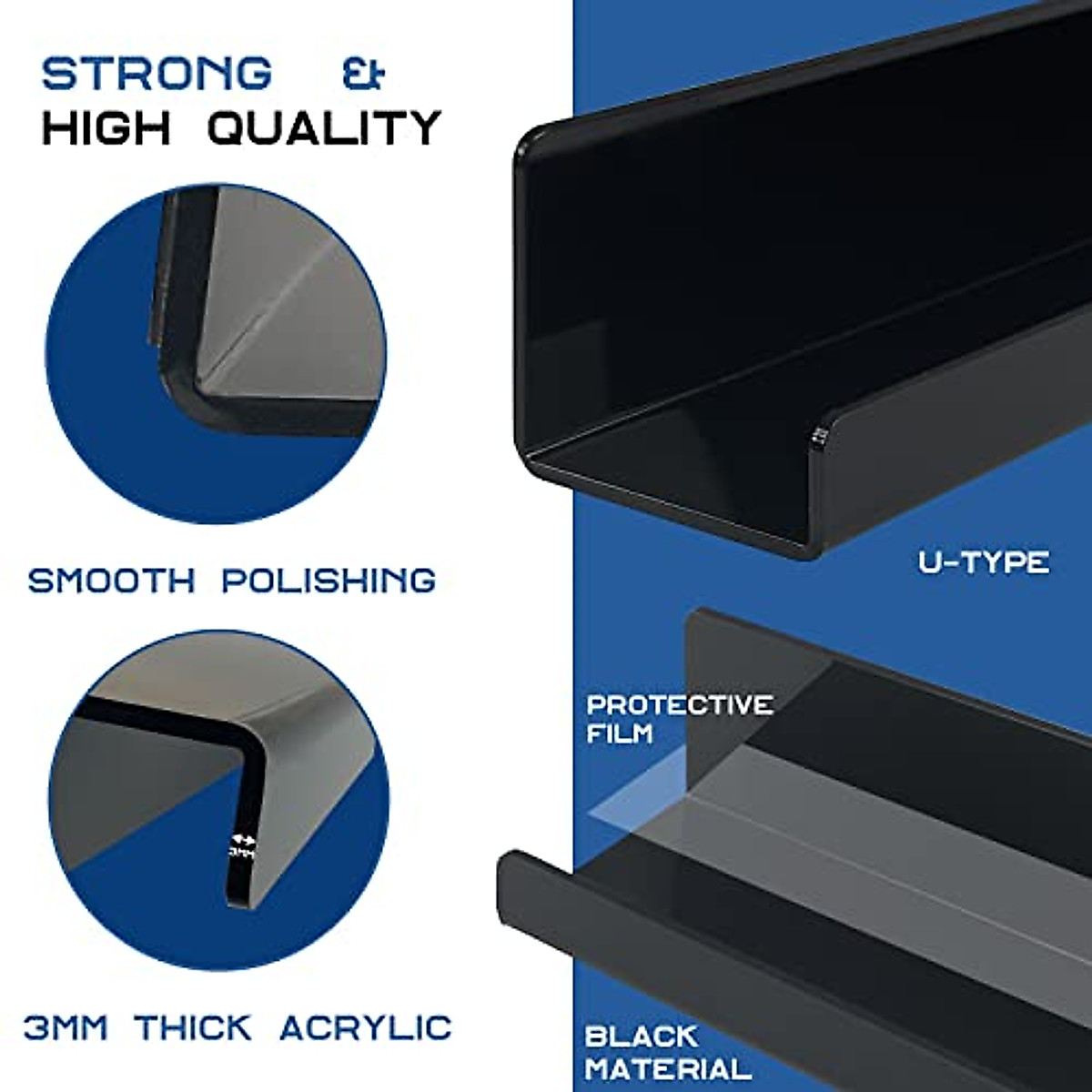 2 Pack Strong Magnetic Book Shelf for Whiteboard & Classroom