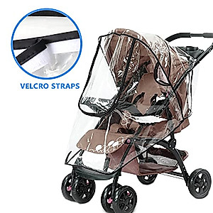Ginchain Stroller Rain Cover, Universal Stroller Accessory, Waterproof Rainproof Windproof Weather Shield, Baby Travel Stroller Shield, Protect from Dust Snow Insects
