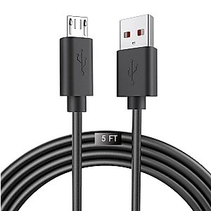 Rahhaze Replacement Charger Charging Cord Cable for MusiBaby Speaker, MusiBaby M68, M71, M88 Charger Power Cable Cord (5FT)