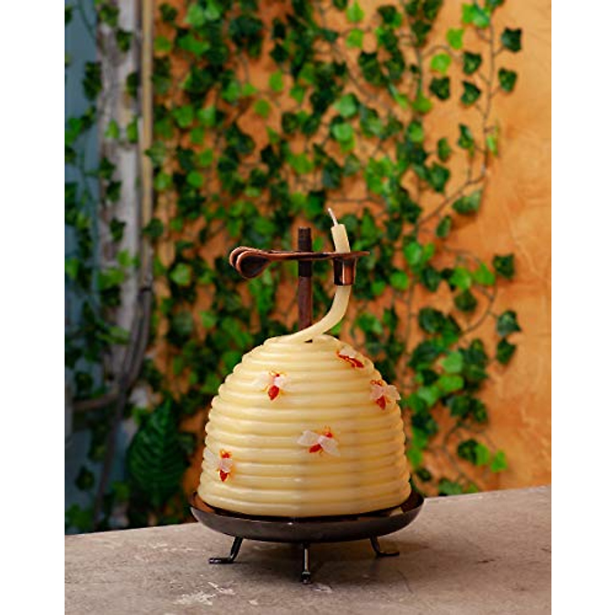 Candle by the Hour 70-Hour Beehive Candle, Eco-friendly Natural Beeswax with Cotton Wick
