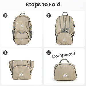 G4Free 30L Hiking Backpack Lightweight Packable Shoulder Daypack Outdoor Travel Foldable for Men Women