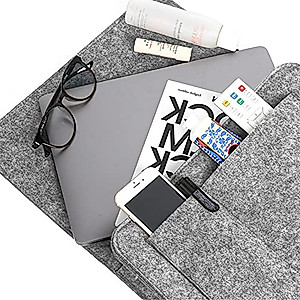 ANXVERS Felt Bedside Organizer Caddy, Bed Hanging Organizer, 5 Pockets Bed Hanging Bag for Home College Dorm Sofa Desk Bunk Bed, Can be Placed Glasses,Books,Mobile Phones,Keys -Dark Grey AN-CTSNDai