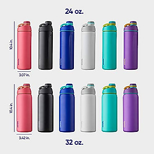 Owala Twist Insulated Stainless Steel Water Bottle for Sports and Travel, BPA-Free, 24-Ounce, Hint of Grape