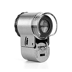 TFIIEXFL Magnifier，Mini Portable Microscope with Light Zoom Pocket Size Handheld Microscopes for Jewelers Eye