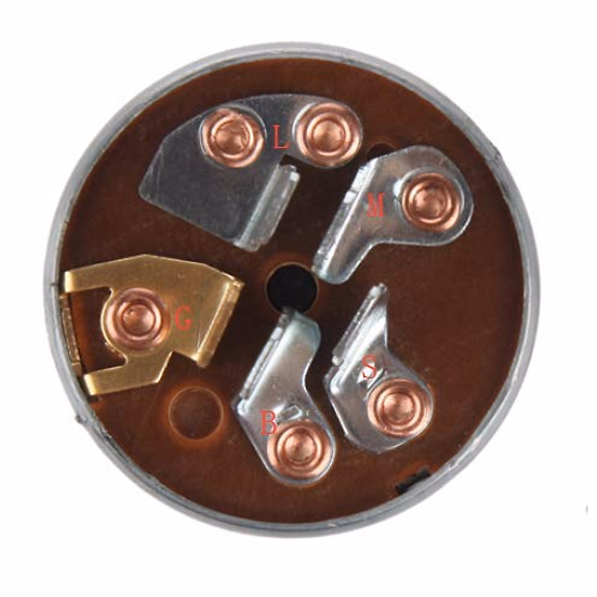 Larbi Universal Riding Lawn Tractor Mower Parts & Accessories Craftsman Riding Mower Ignition Starter Switch with 3 Position 5 Connection termials 2 Keys