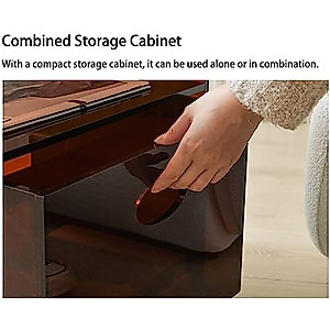 BKEKM Nightstands Nightstand Acrylic U-Shaped End Table with Storage Layer Bedside Table Nordic Bedside Dresse Transparent Bedside Cabinet Well Made