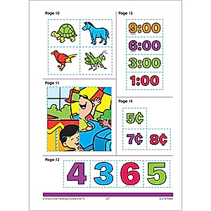School Zone Cut & Paste Skills Workbook: Little Hands Helper™ Book Series for Ages 3-5, Preschool, Kindergarten, Scissor Cutting, Glue, Stickers, Counting, Puzzles, and More