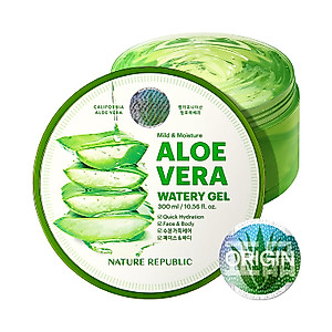 Nature Republic New Soothing Moisture Aloe Vera Gel 92 Percent Korean Cosmetics, 10.56 Fluid Ounce