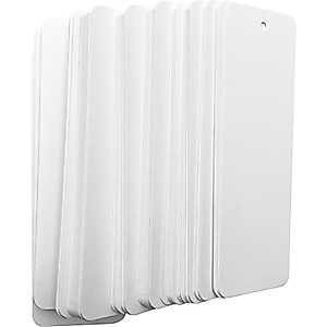 ITZAMNA White Blank Bookmarks with Hole for DIY Kids Craft School Teacher Supply Pack of 100
