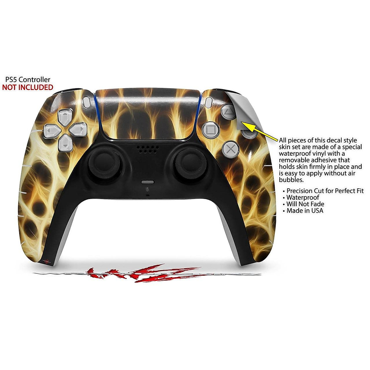 WraptorSkinz Skin Wrap compatible with Sony PS5 DualSense Controller Fractal Fur Leopard (CONTROLLER NOT INCLUDED)