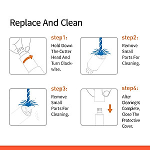 ZHIBAI Ear and Nose Hair Trimmer, Painless Nose Hair Clippers Trimmer for Men and Women, Portable Nose Hair Remover with Dual Edge Blades, Battery-Operated, IPX7 Waterproof