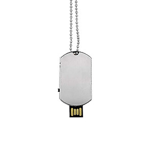 64GB Dog Tag USB 2.0 Flash Drive Metal Necklace Thumb Drive Memory Stick Pendrive Jump Drive U Disk Pen Drive