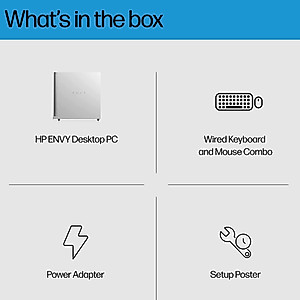 HP 2023 Envy Gaming Full Size Tower Desktop Computer, 12th Gen Intel 16-Core i9-12900 up to 5.1GHz, GeForce RTX 3070 8GB GDDR6, 64GB DDR4 RAM, 4TB SSD, WiFi 6, Bluetooth, Windows 11, BROAG Cable