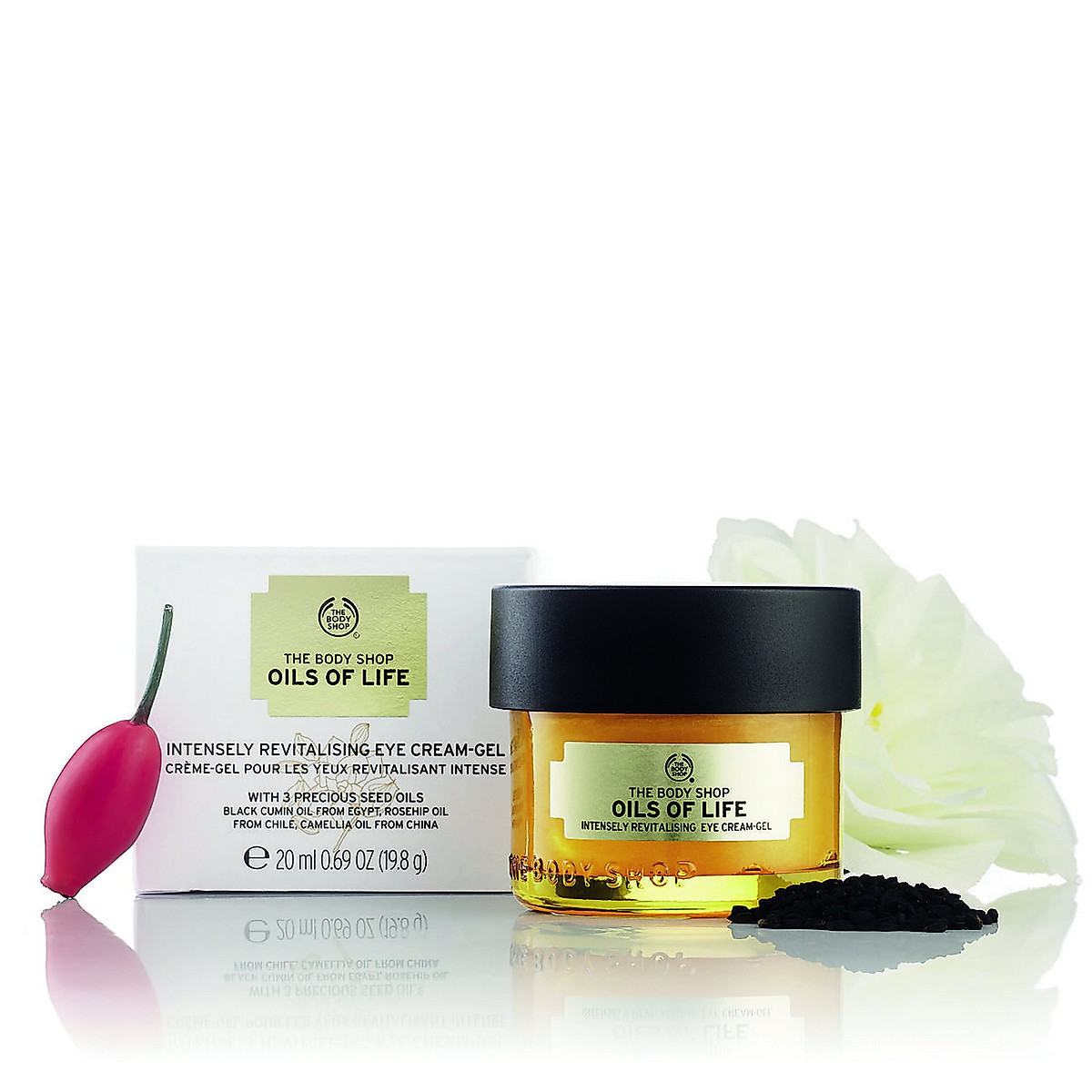 The Body Shop Oils of Life Intensely Revitalising Eye Cream Gel, 0.69 oz.