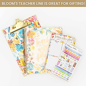 bloom daily planners Teacher To-Do List Daily Planning Pad - Teacher Appreciation Gift & Task Productivity Organizer - School Tear-Off Notepad for Classroom or Homeschool (6” x 9”) - Happy Blooms