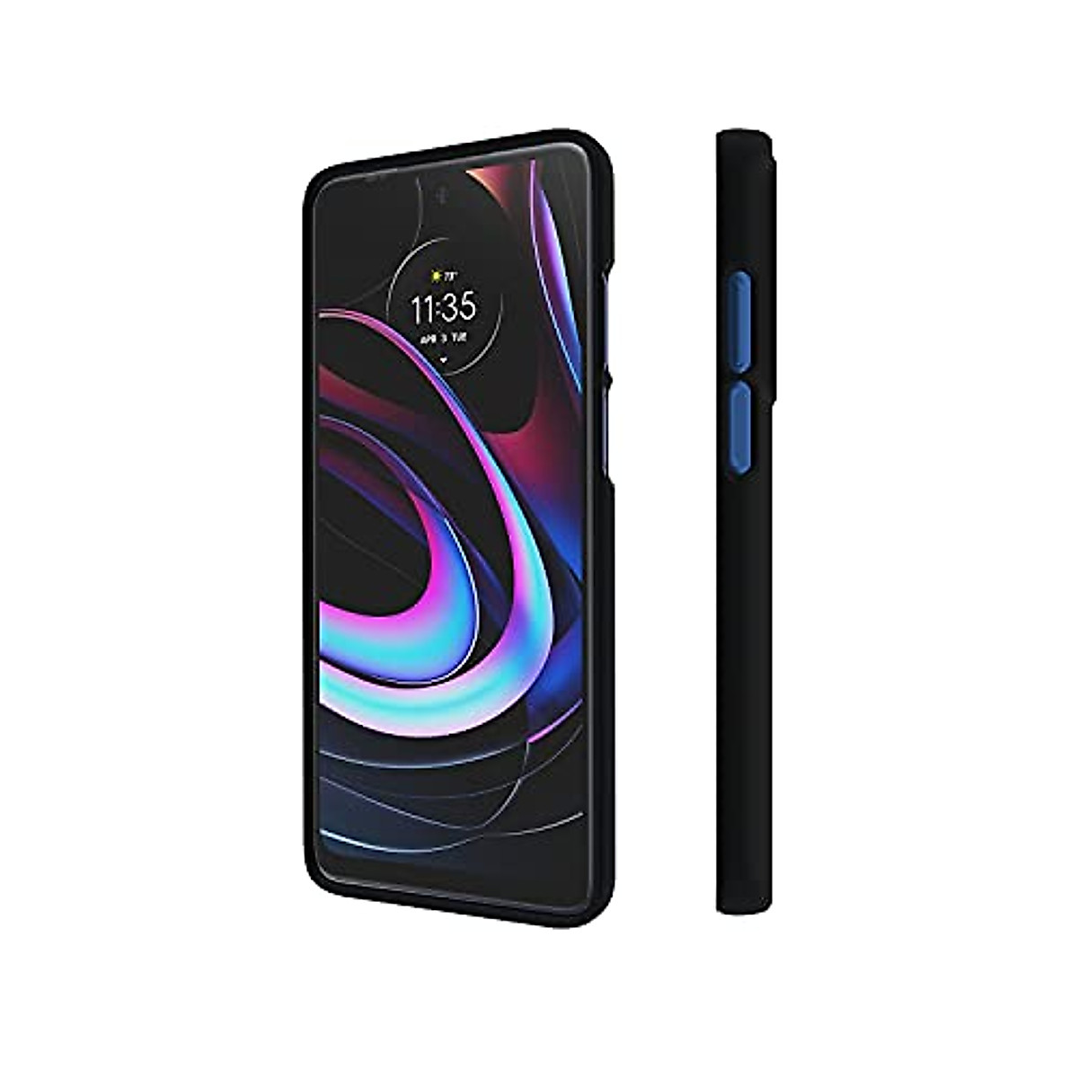 Motorola Moto Edge 2021 / Edge 5G UW Protective Case- Black Precision fit Shock Absorbing Cases for Enhanced Phone Grip, Style, Drop Protection [NOT for Edge/Edge+ 2020]