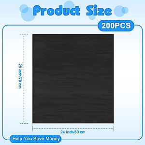 Geosar 200 Count Jumbo Cat Litter Box Liners 28x 24'' Liner Bags Compatible with Litter Box Thickened Cat Litter Bags Litter Box Liner Cat Waste Disposal Bags for Disposal of Cat Waste, 9-11 Gallons