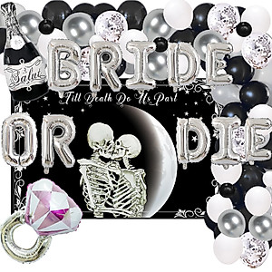 Bride or Die Bachelorette Party Decorations Till Death Do Us Part Backdrop Diamond Ring Balloon Bridal Shower Engagement Decoration Bachelorette Wedding Party Supplies