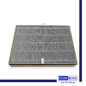 PUREBURG Replacement True HEPA Filter Compatible with TaoTronics TT-AP002 and VAVA VA-EE008 Air Purifiers, H13 High-efficiency Activated carbon True HEPA 2-IN-1 Air Clean VOC Dust,2-Pack