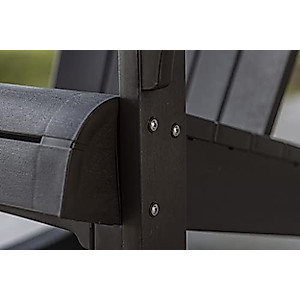 Keter Adirondack Rocker Resin Outdoor Furniture Patio Chair -Perfect for Porch, Pool, and Fire Pit Seating, Dark Grey