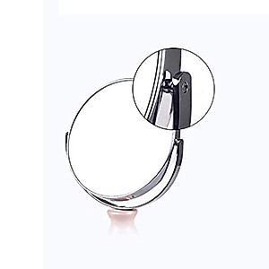 KXA Table Mirror Princess Makeup Mirror Simple Dressing Table 7 Inch High Definition Mirror Double Sided Garden Creative Delicate Mirror Creative Beautiful Beautiful Pastoral, D