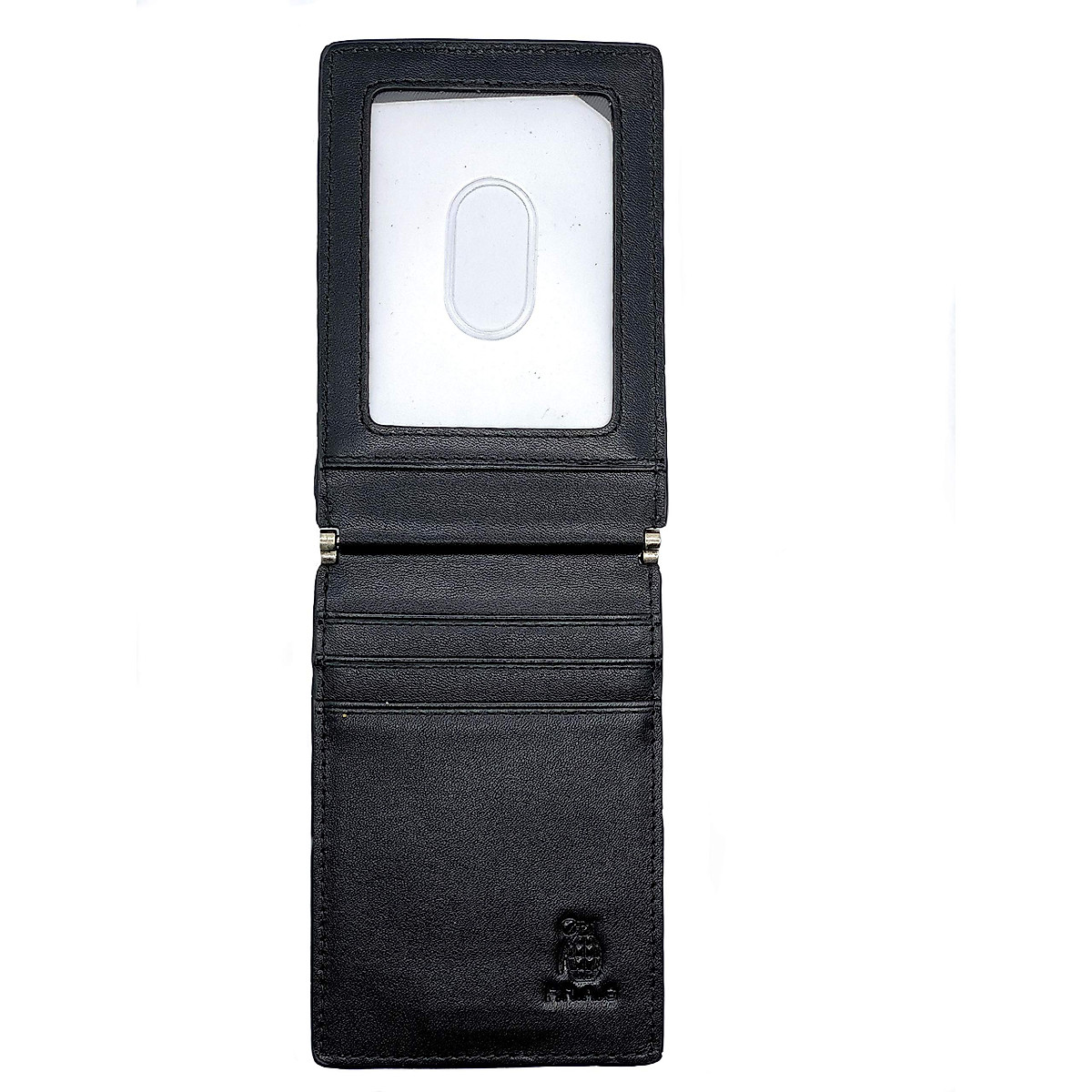 Frag Black Leather Sheriff Police Hidden Badge Wallet & Chain Necklace Lanyard, Medium