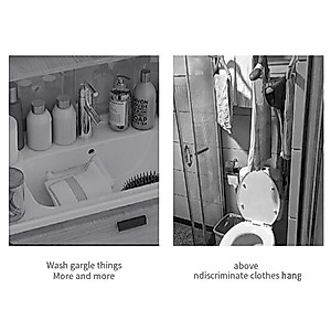 Meiyiu Over The Toilet Storage Shelf, 3 Tier Over The Toilet Cabinet, Balcony Plant Stand Tissue Holder Sturdy Space-Saving Organizer for Bathroom Laundry