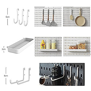 YOKEPO Pegboard Combination Kit with 2 Pegboards with 10 Accessories Modular Hanging for Wall Organizer, Crafts Organization, Ornaments Display, Nursery Storage, White | 22" x 11" Peg Boards for Wall