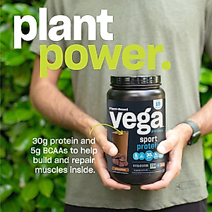 Vega Premium Sport Protein Peanut Butter Protein Powder, Vegan, Non GMO, Gluten Free Plant Based Protein Powder Drink Mix, NSF Certified for Sport, 28.7 oz