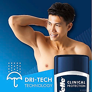 Gillette Clinical Strength Clear Gel Men's Antiperspirant and Deodorant, 72-Hour Sweat Protection, Cool Wave, #1 Clinical Brand For Men, 1.6 oz (Pack of 3)