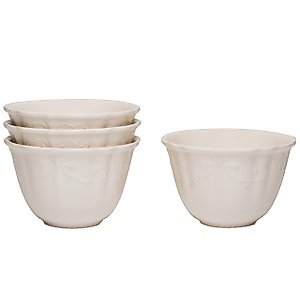 Red Vanilla White Country Estate Fruit Bowls 18oz, Set of 4, 1